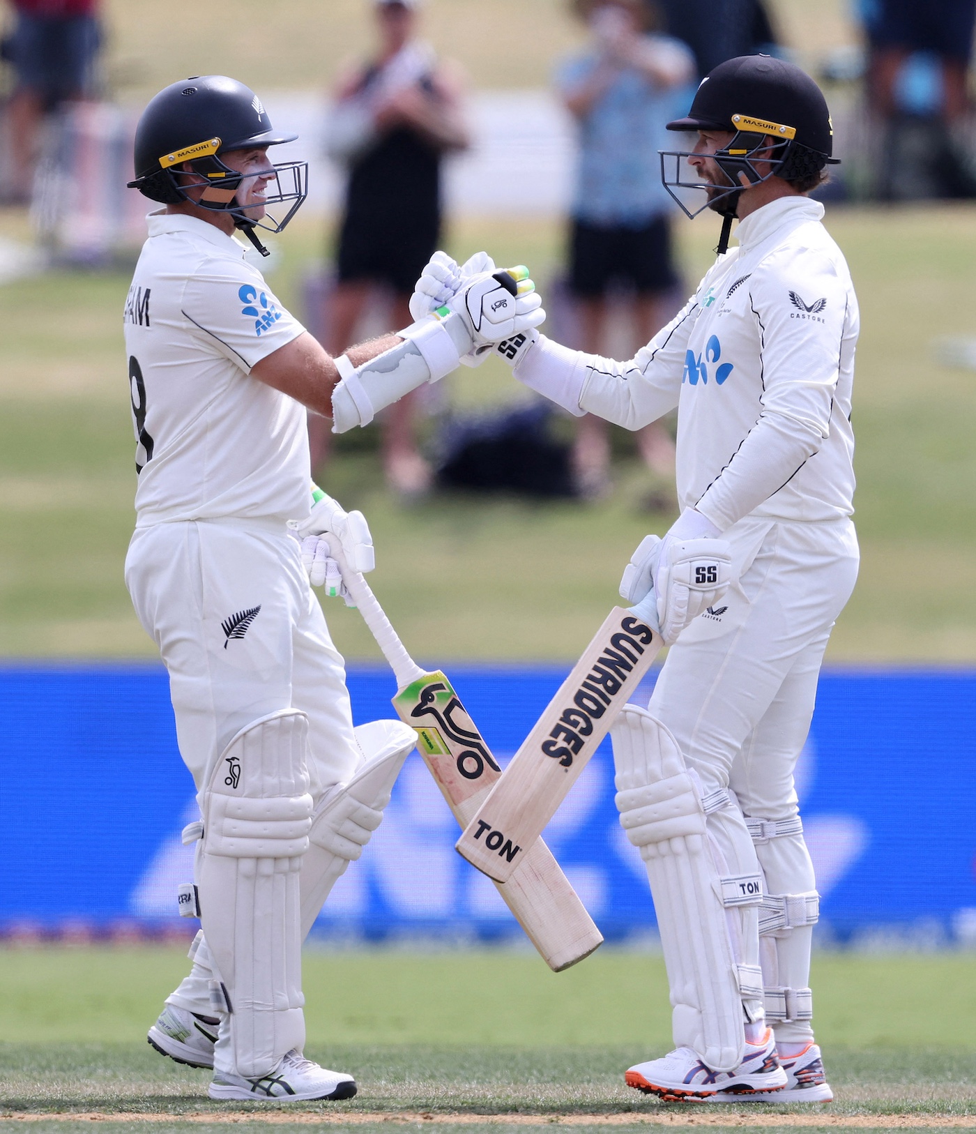 What's the highest Test partnership between two left-hand batters?