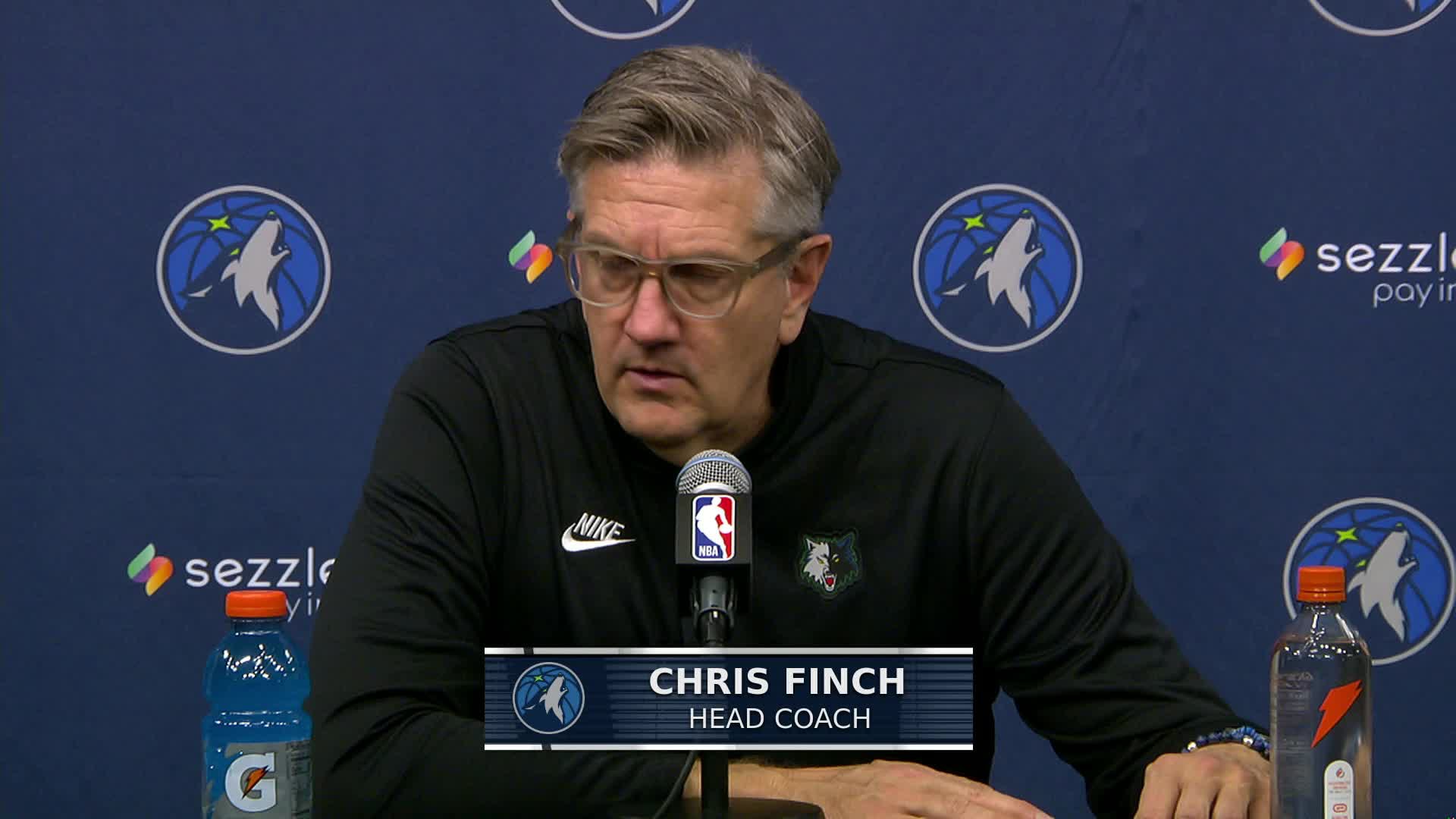 MEM 116, MIN 110: Timberwolves coach Chris Finch postgame media ...