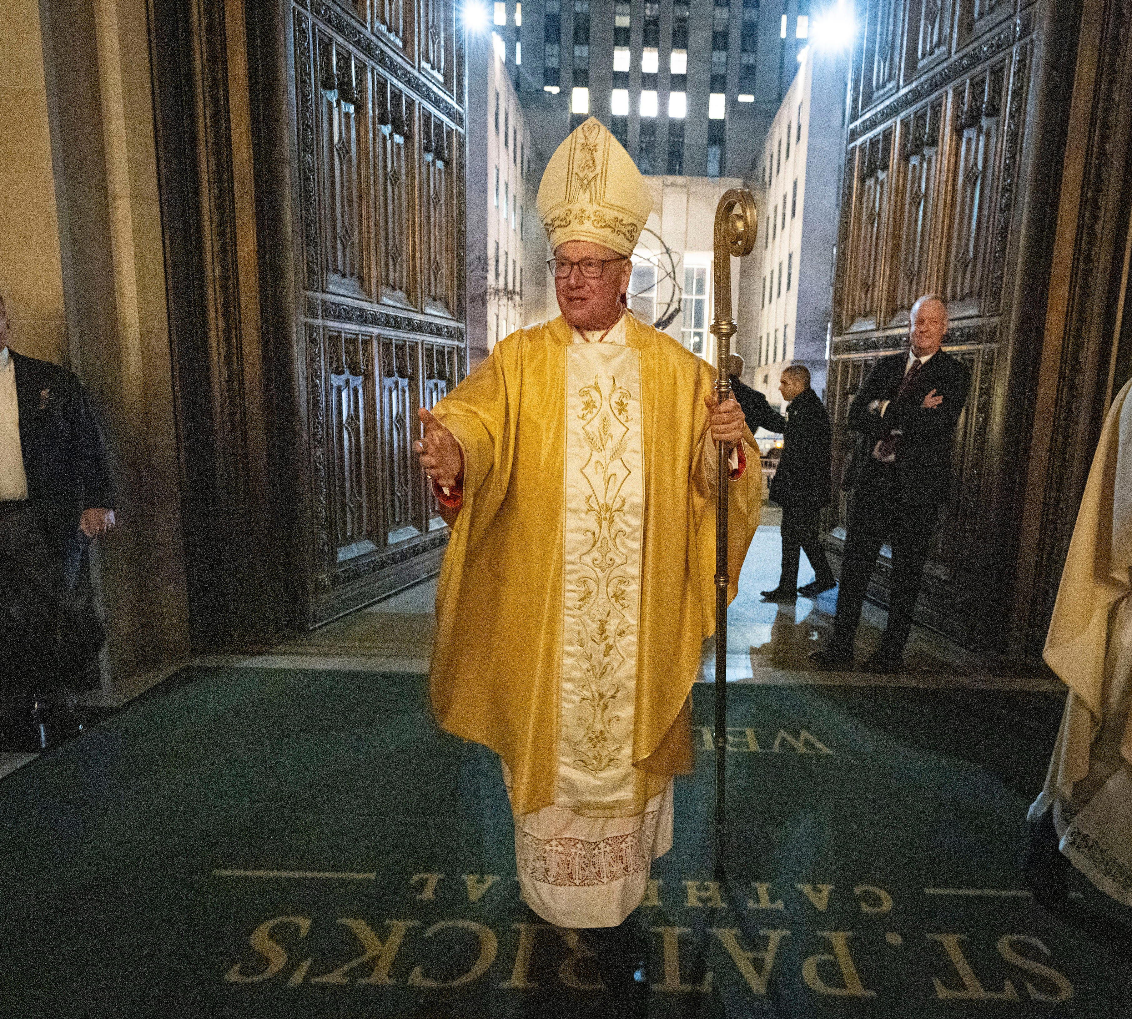 Outgoing Cardinal Timothy Dolan presides over Christmas Mass in NYC