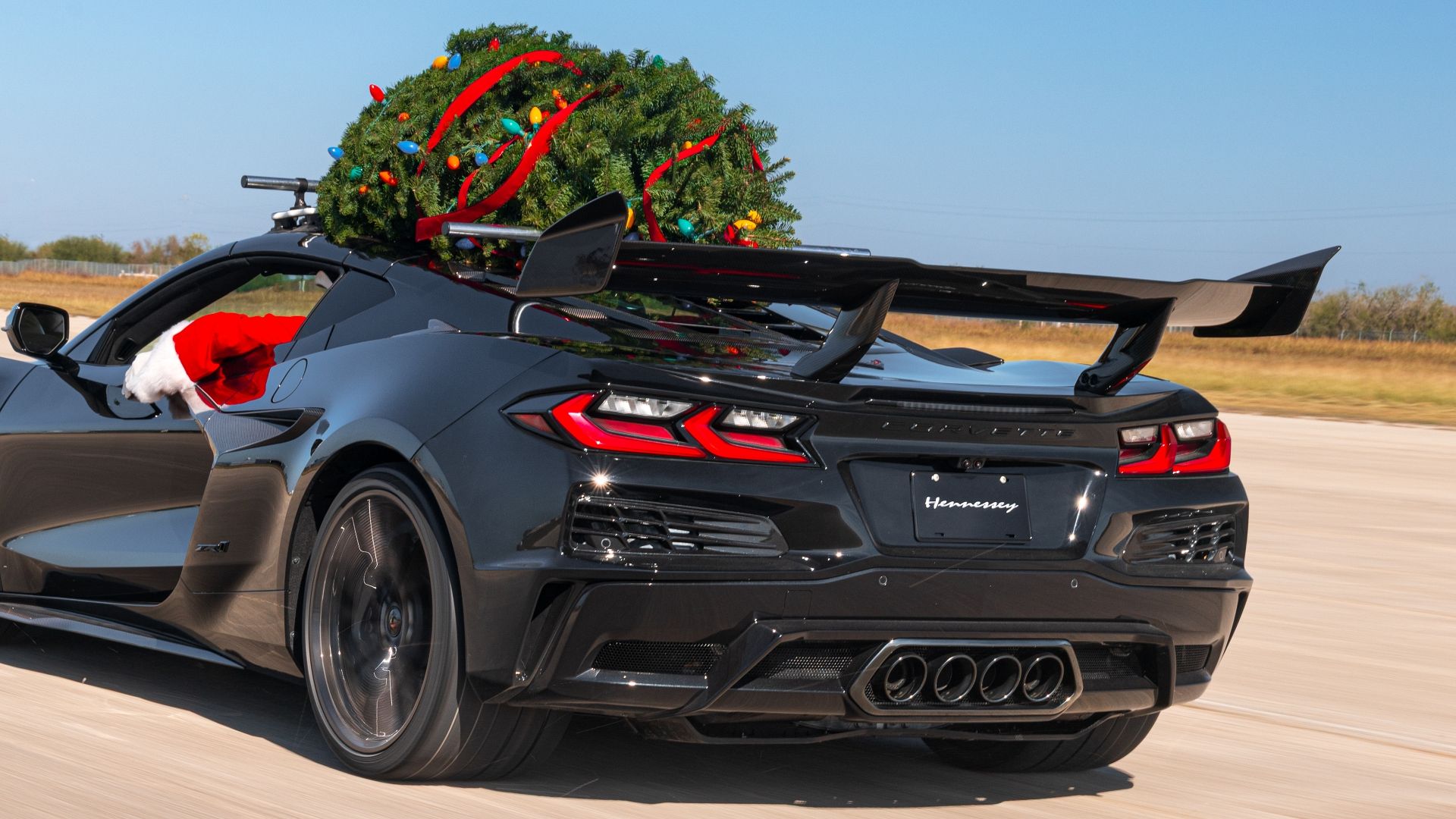 Hennessey took a Christmas tree to 194 mph thanks to a Corvette ZR1