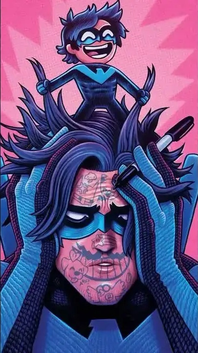 Nightwing gets an imp from the fifth dimension?