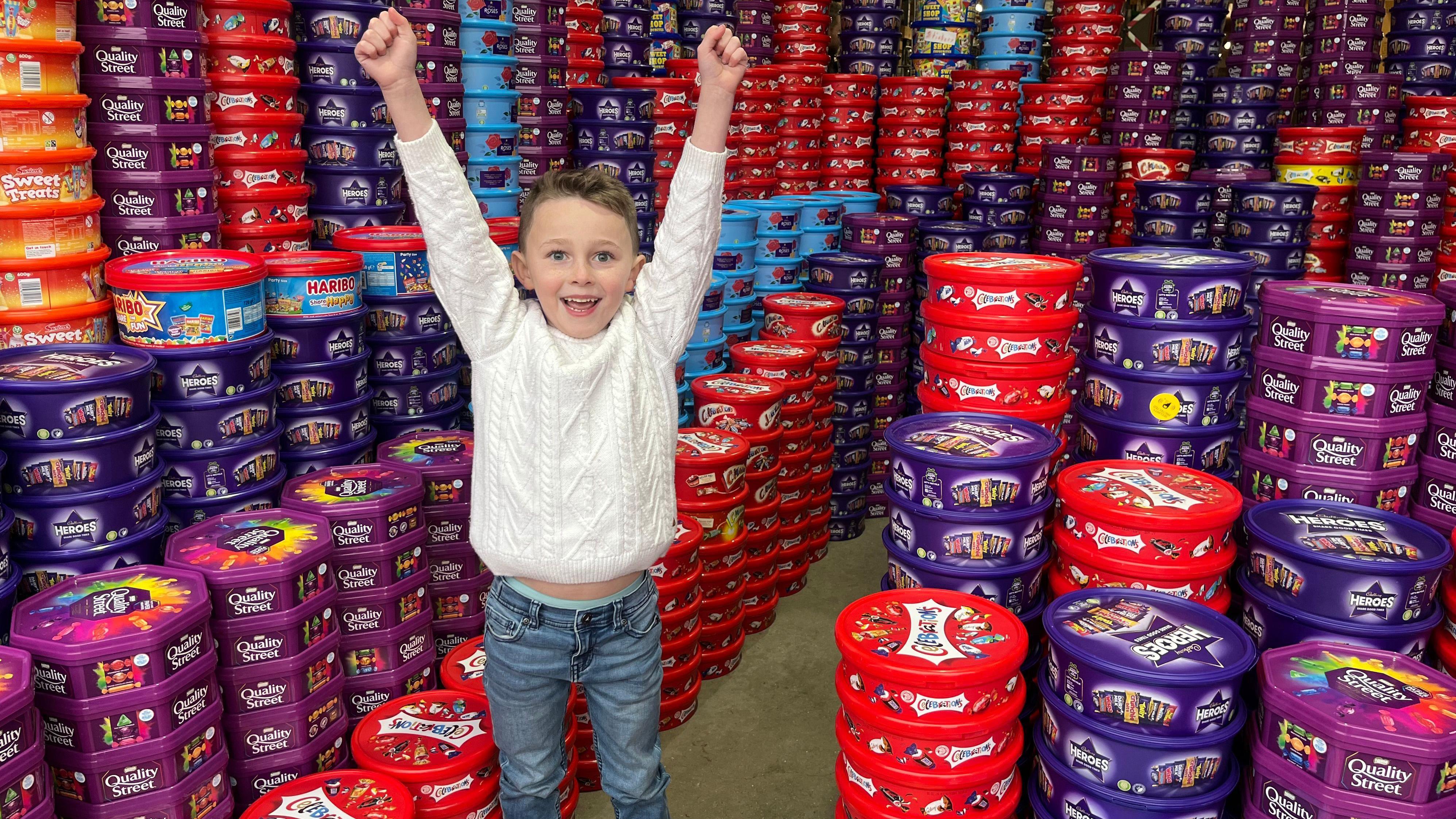 Boy doubles goal to save sweet tubs from landfill