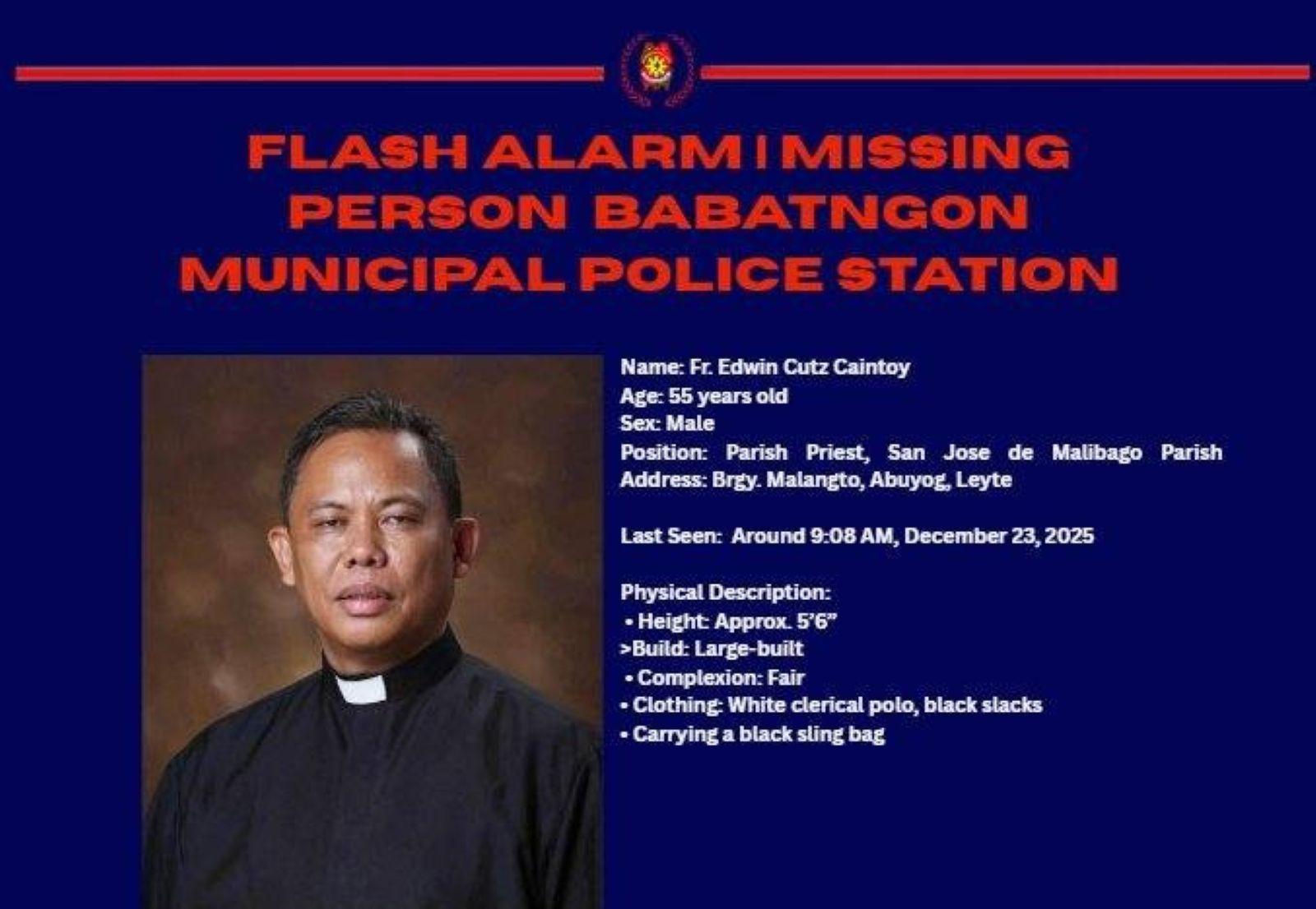 Palo archdiocese priest reported missing