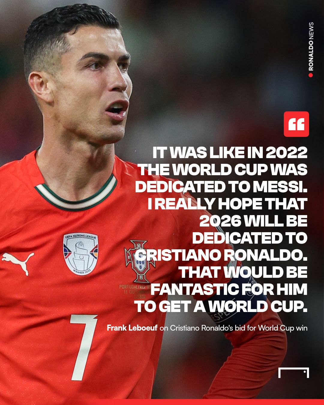 ‘I hope 2026 is dedicated to Ronaldo!’ - CR7 to win World Cup?