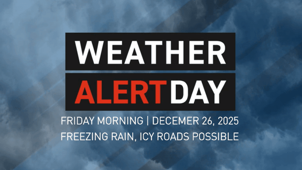 Freezing rain threat prompts weather alert day for Friday
