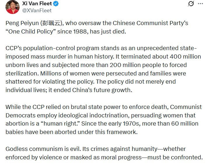 World-class monster: China's one-child policy czar reviled even in her ...