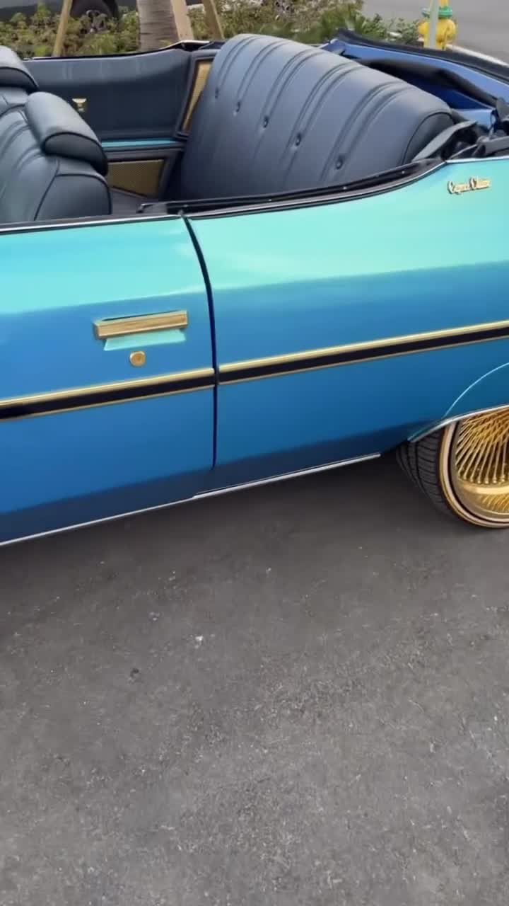 75 Chevy vert on gold 24’s Daytons