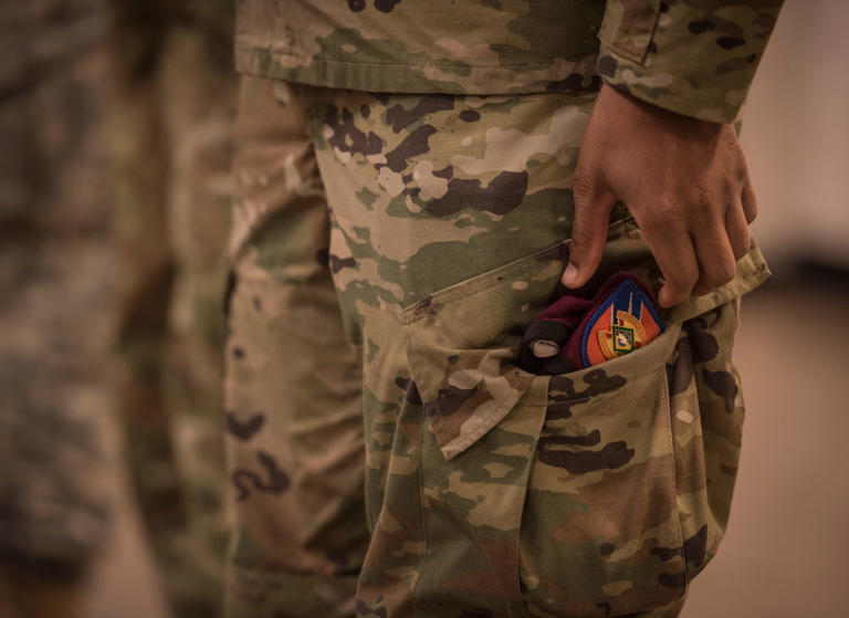 The US military is weird about hands in pockets, and the rules are all ...