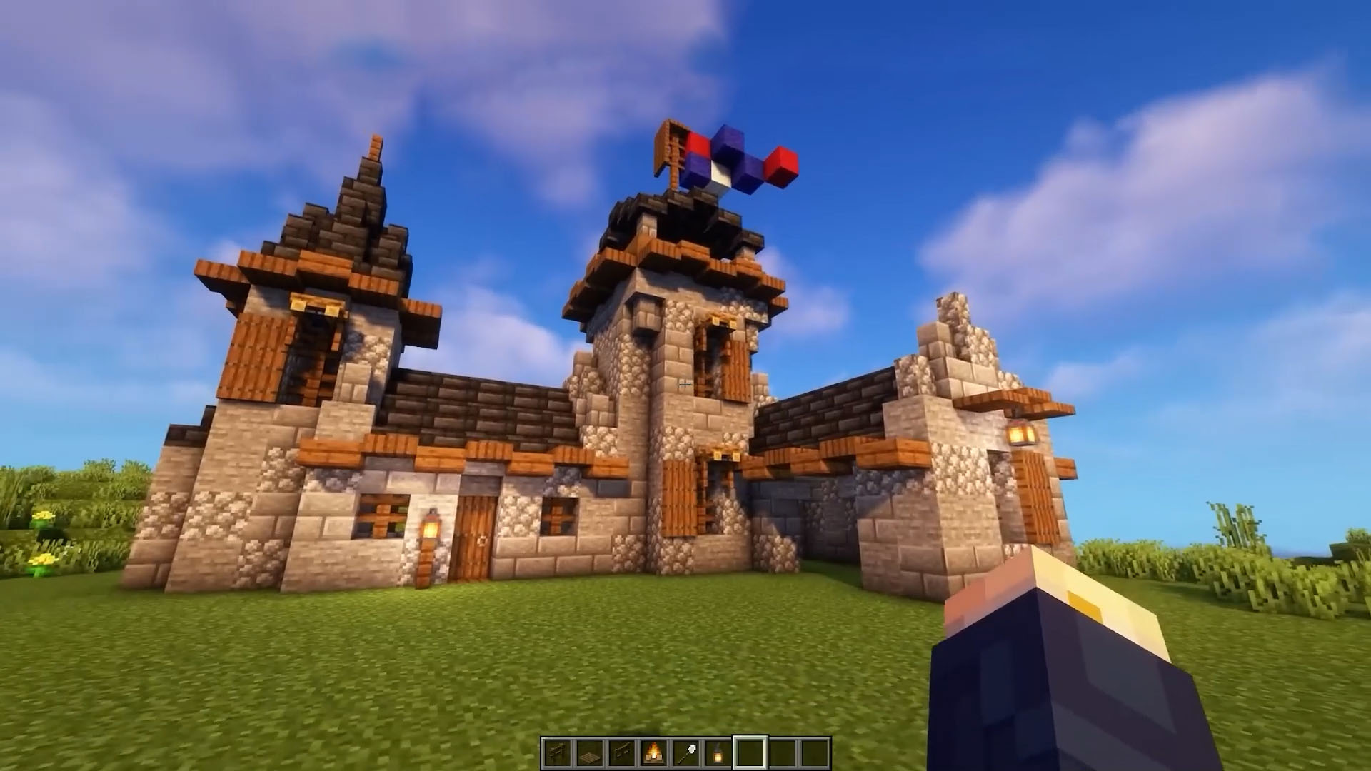 Medieval castle base you can build fast in Minecraft