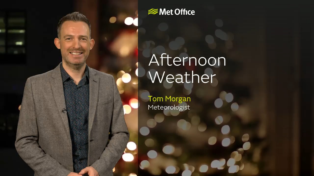 Met Office Thursday afternoon weather forecast 25/12/25