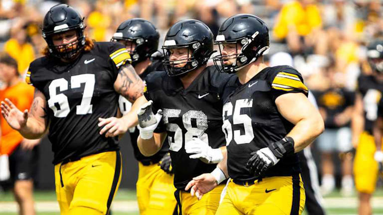 Iowa's offensive line entered some rarified air after winning the Joe ...