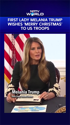 First lady Melania Trump wishes 'Merry Christmas' to US troops