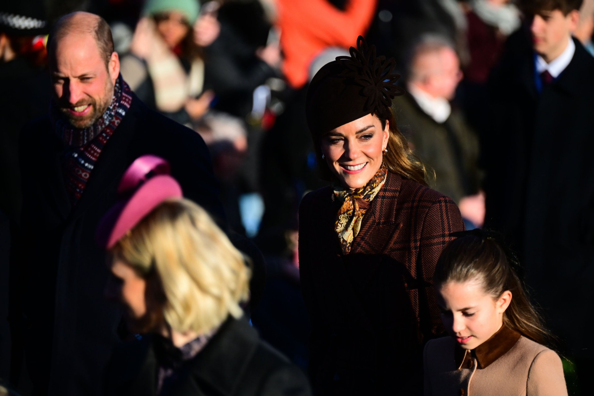 Kate Middleton in festive tartan for Sandringham Chris