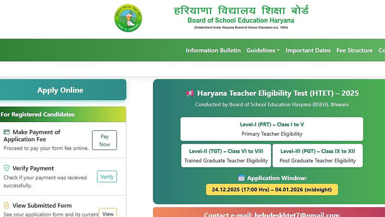 HTET 2026 notification released; apply online at bseh.org.in