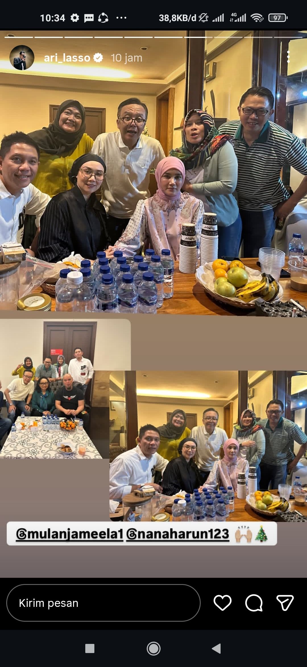 Putus dari Dearly Joshua, Ari Lasso rayakan malam Natal bareng Mulan ...