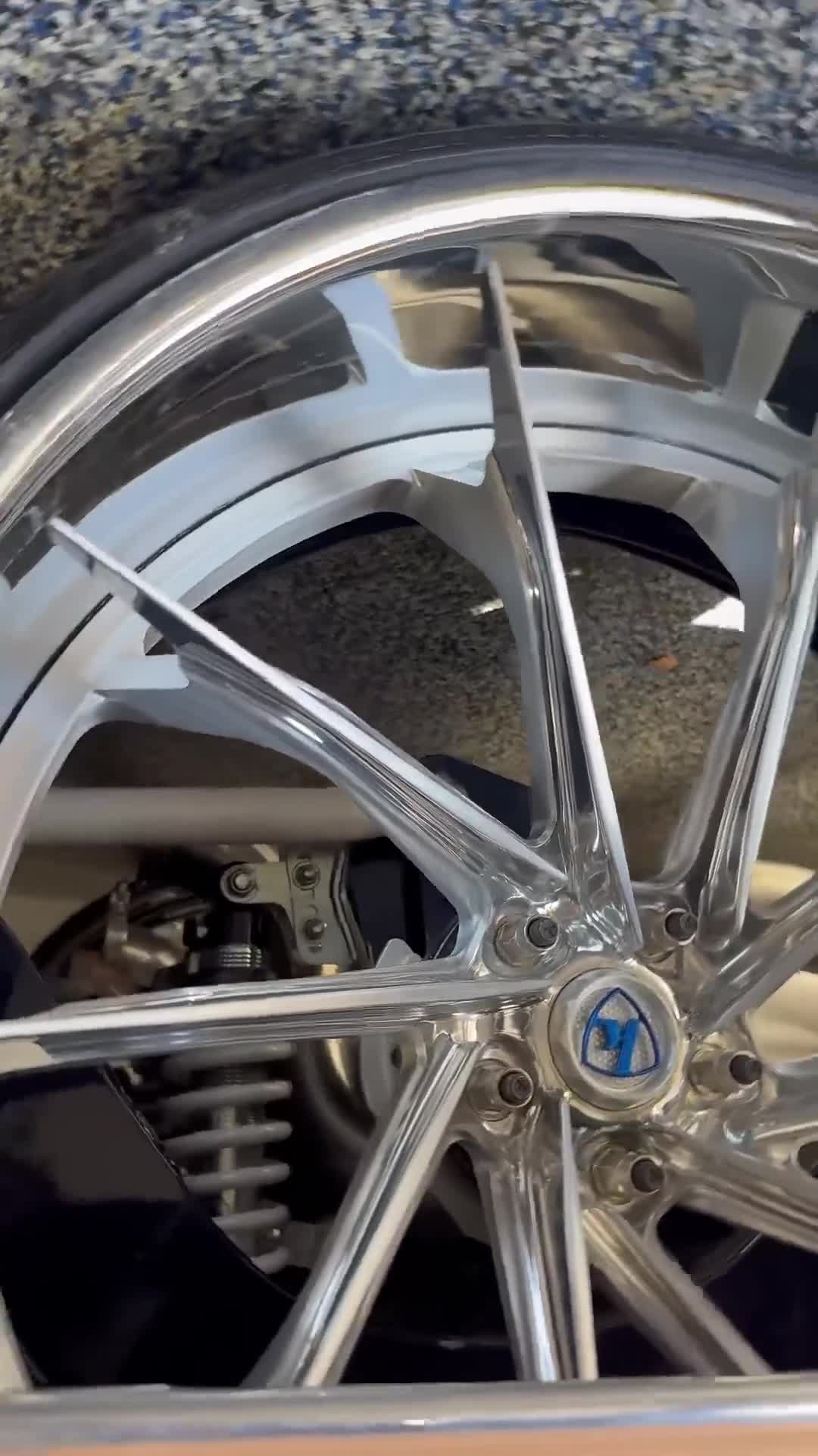 JitFly’s Chevy Vert on 26’s in the lab at BlueMagic Built