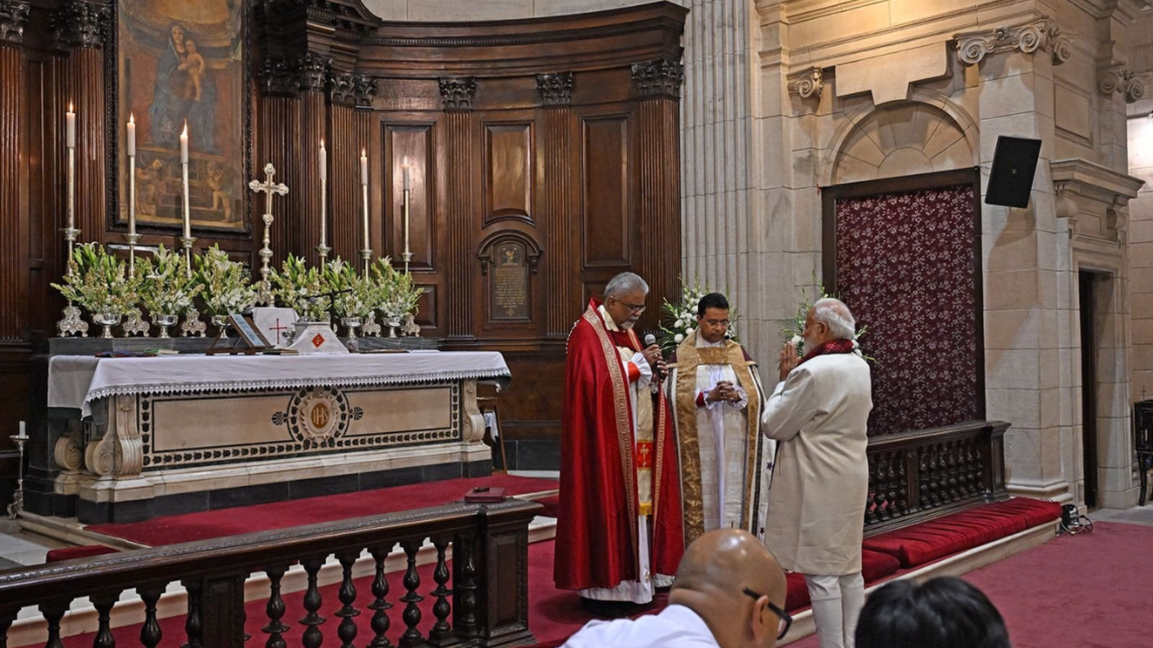 PM Modi attends Christmas service at Delhi church, greets citizens: In pics