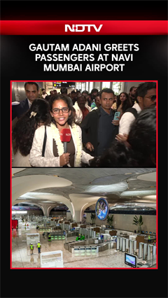 Navi Mumbai Airport | Gautam Adani greets passengers as first flight ...