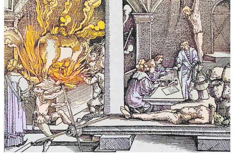 Agonising death of victims locked in metal bull with fire set underneath it