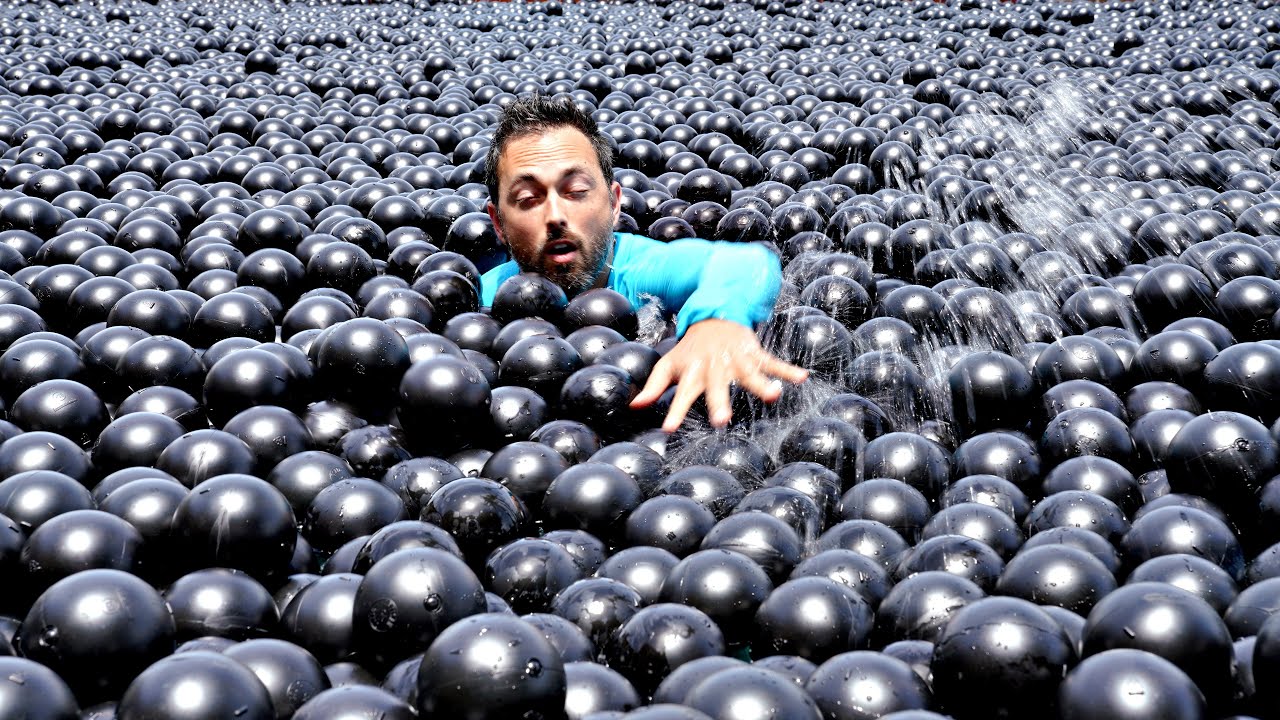 What really happens if you jump into a sea of shade balls