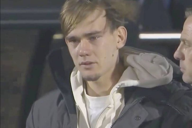 Teenage footballer fights back tears as he pays emotional tribute to ...
