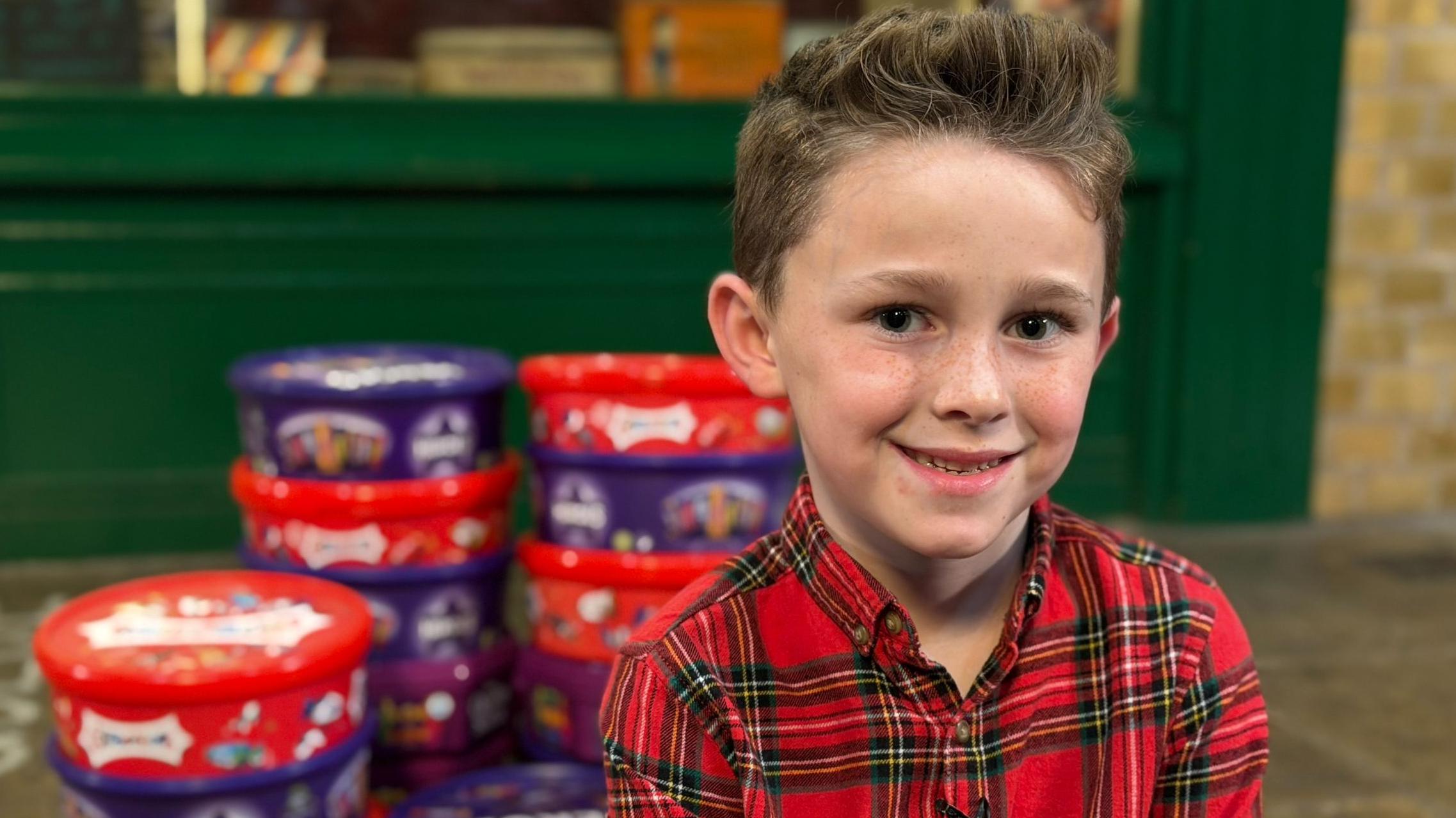 Boy doubles goal to save sweet tubs from landfill