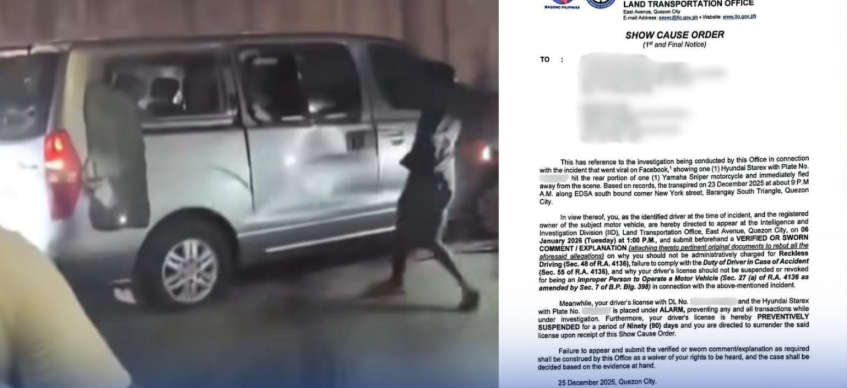 LTO issues show cause order vs driver in QC hit-and-run incident