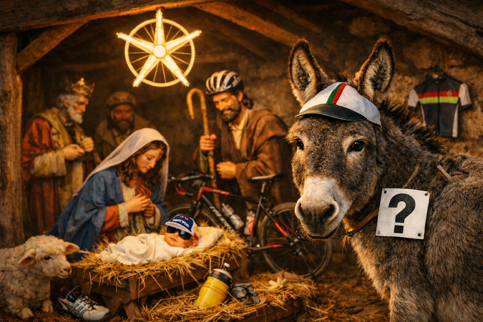 Wielerkerststal uit het peloton: dit zijn Jozef, Maria, de herders en ...