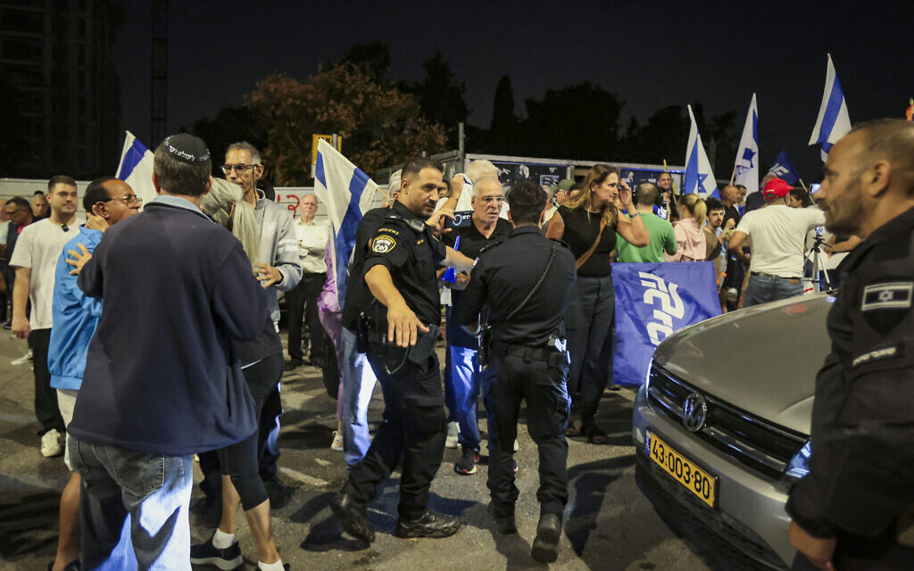 Protesters said to clash with locals outside home of former military ...