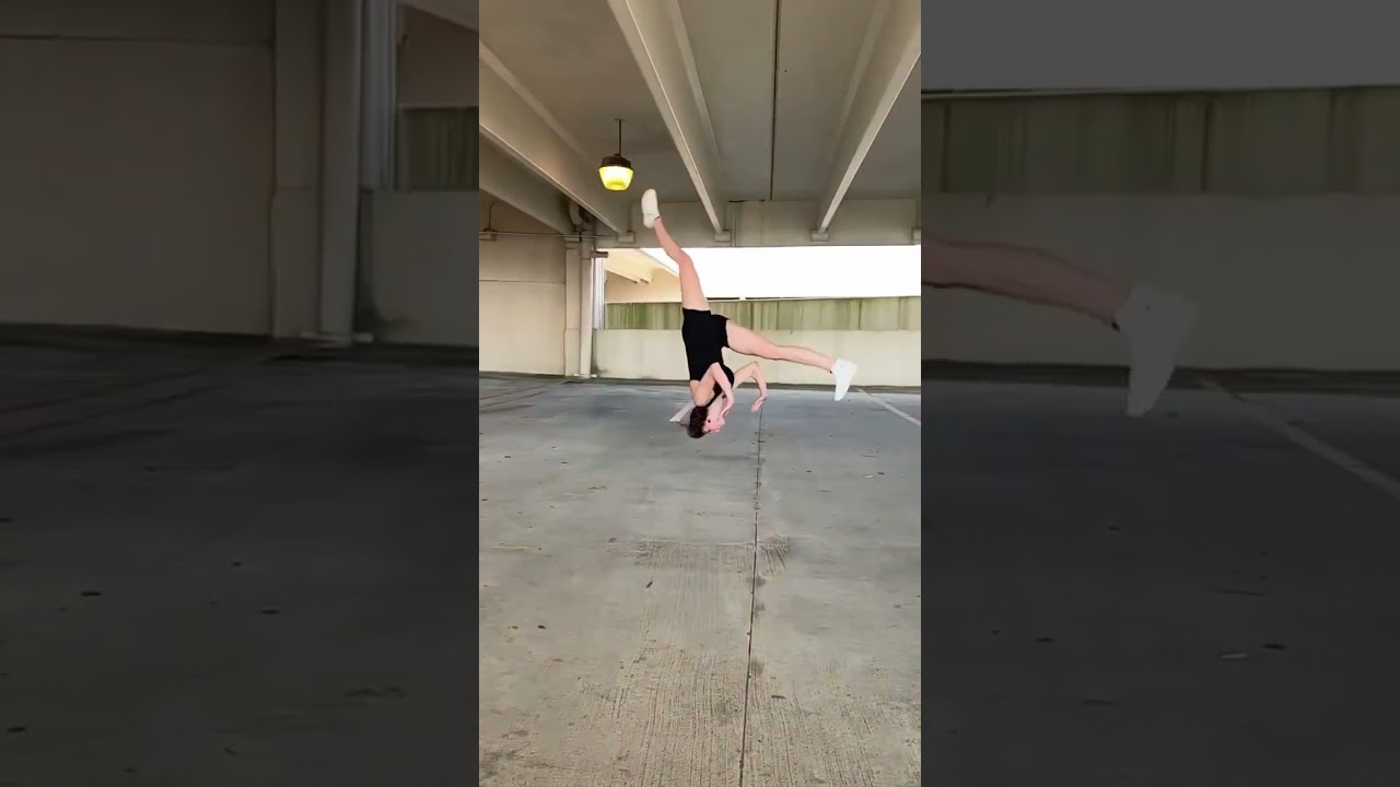 Model performs impressive aerial move during practice session