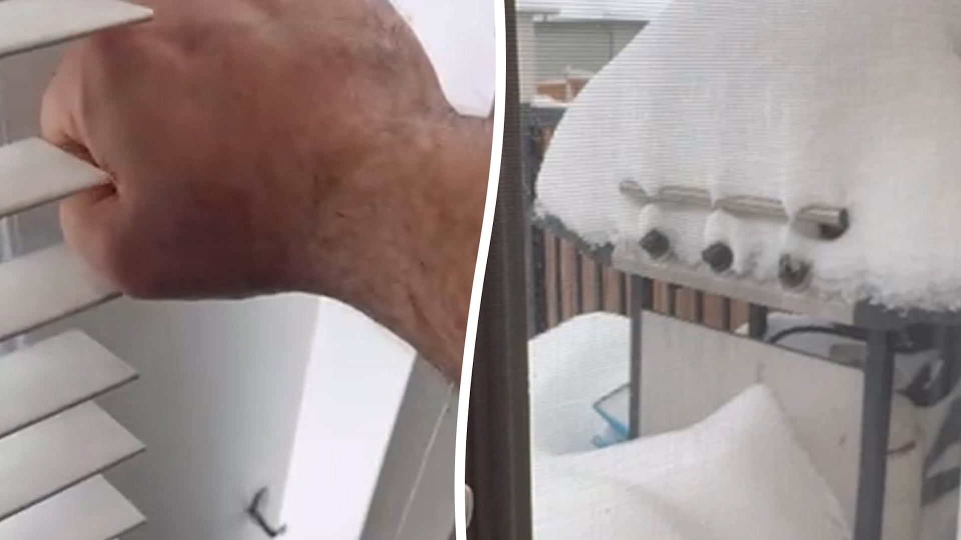 Heavy snowfall blocks family’s door in Canada