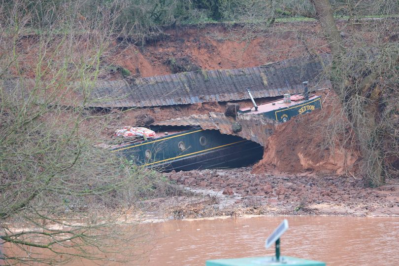 Pictures show sheer scale of damage after canal collapsed