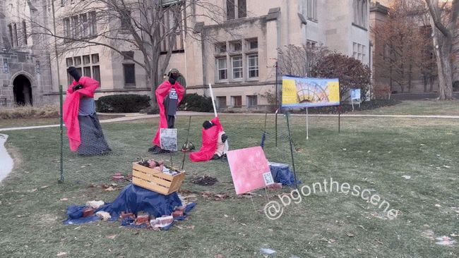 Vandalized anti-ICE nativity display remains standing on Christmas Eve