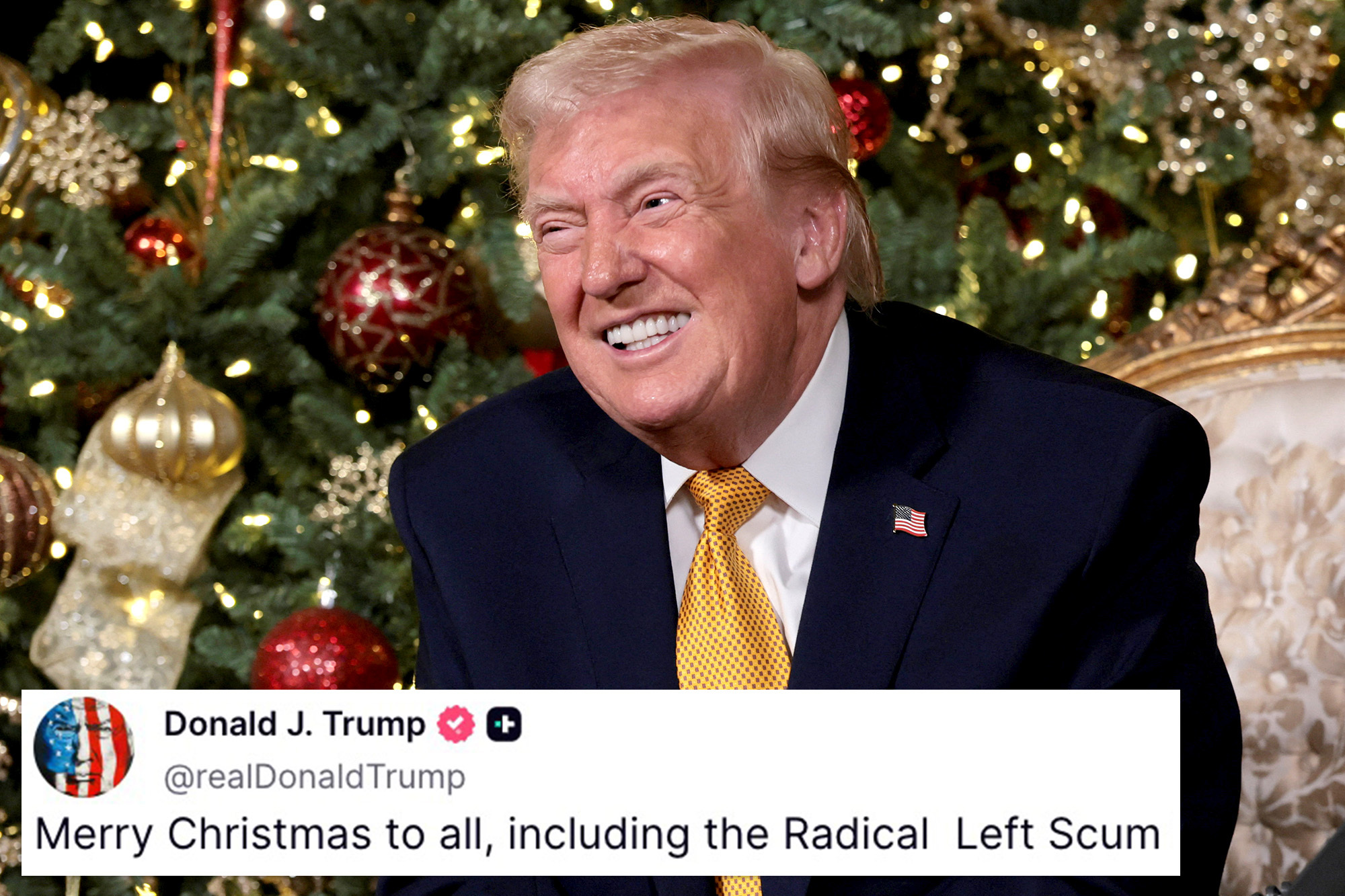 Trump wishes all – including ‘Radical Left Scum’ – a merry Christmas