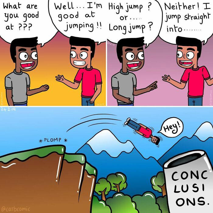 21 funny comics about everyday situations and silly puns by CarbComics