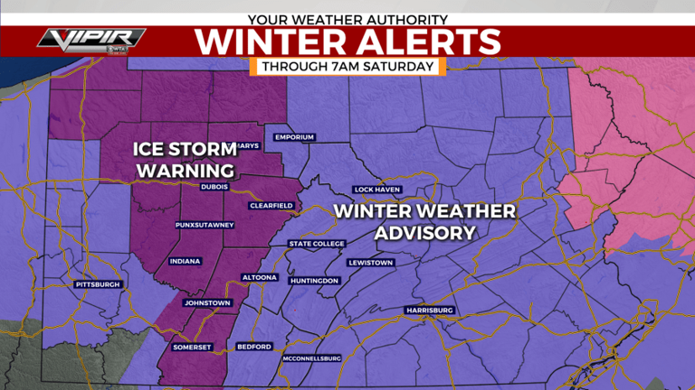 Icy travel expected Friday, Ice Storm Warning issued and Winter Weather ...
