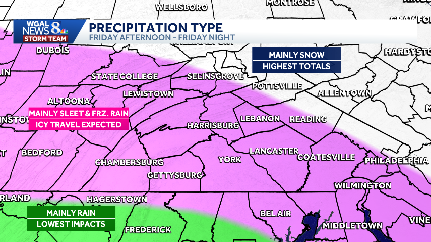 Alert day Friday: Snow, sleet and ice set to hit the Susquehanna Valley