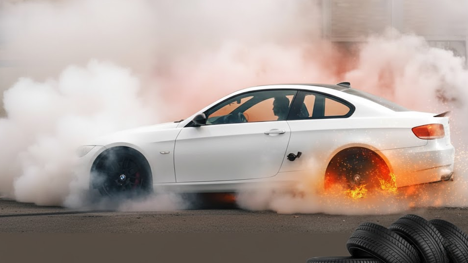 Cheap vs Expensive Tyre Burnout Test