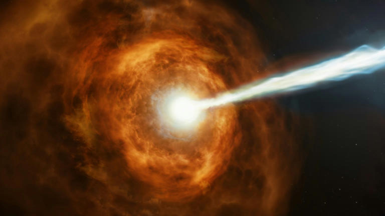 A star’s death plunge shows spacetime twisting around a black hole