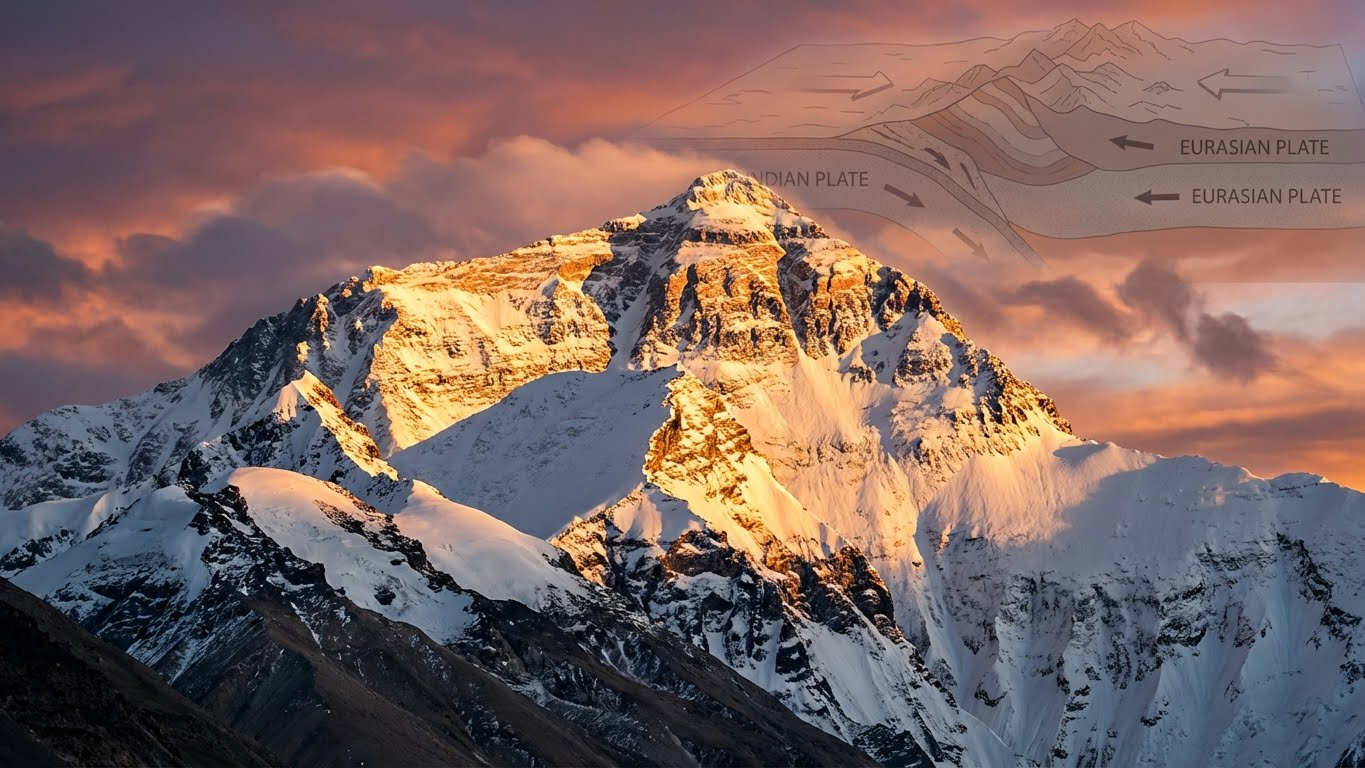 The geological forces that created Mount Everest
