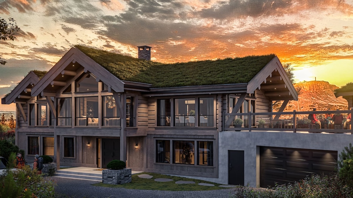 Pour célébrer Noel, il construit le chalet de ses rêves