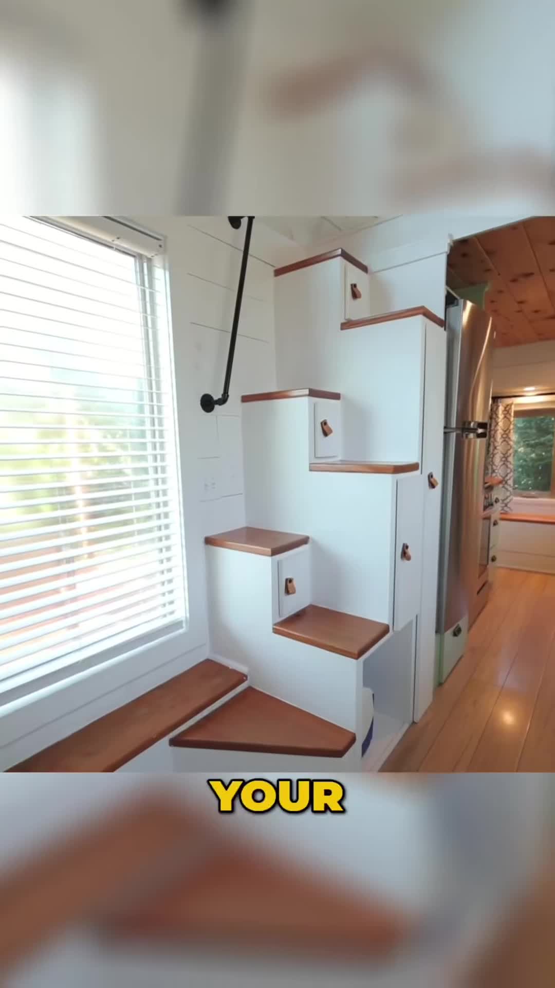 What do you think about this compact take on tiny house storage stairs? 🤔