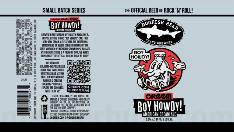 Dogfish Head & CREEM magazine team up for Boy Howdy cream ale