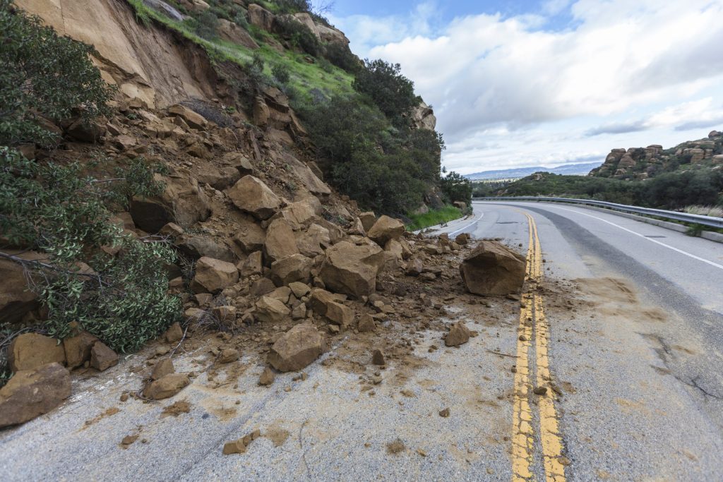 Rock slide closes Santa Susana Pass Road