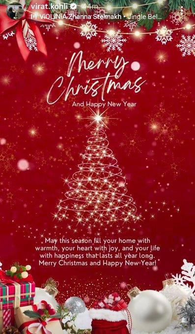 Virat Kohli puts out special Christmas post on Instagram following ...