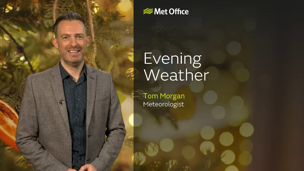 Met Office Thursday evening weather forecast 25/12/2025