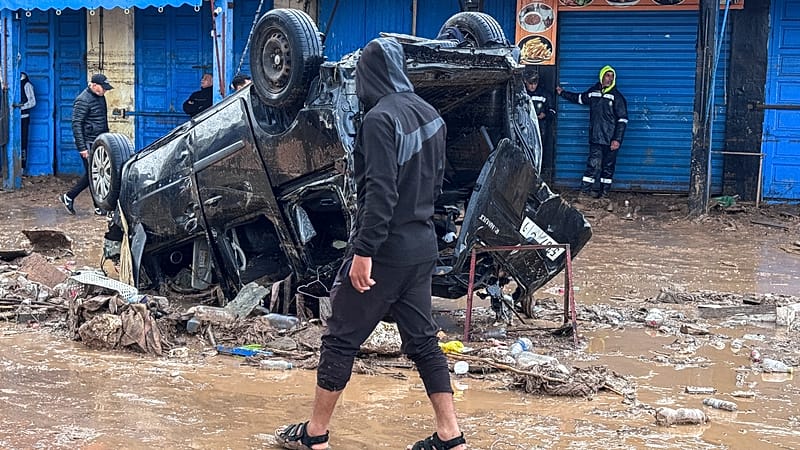 Record rainfall in Moroccan city of Salé leaves residential buildings ...