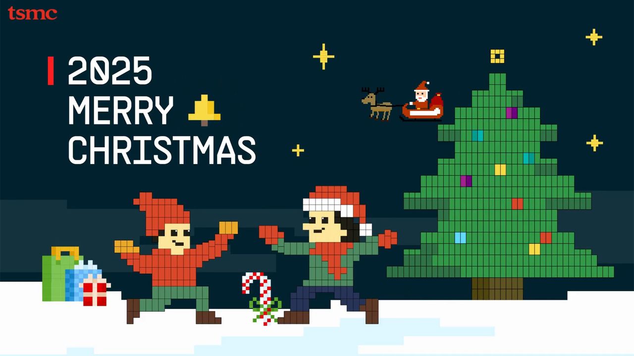 TSMC’s Christmas card evokes a retro 8-bit winter wonderland ...