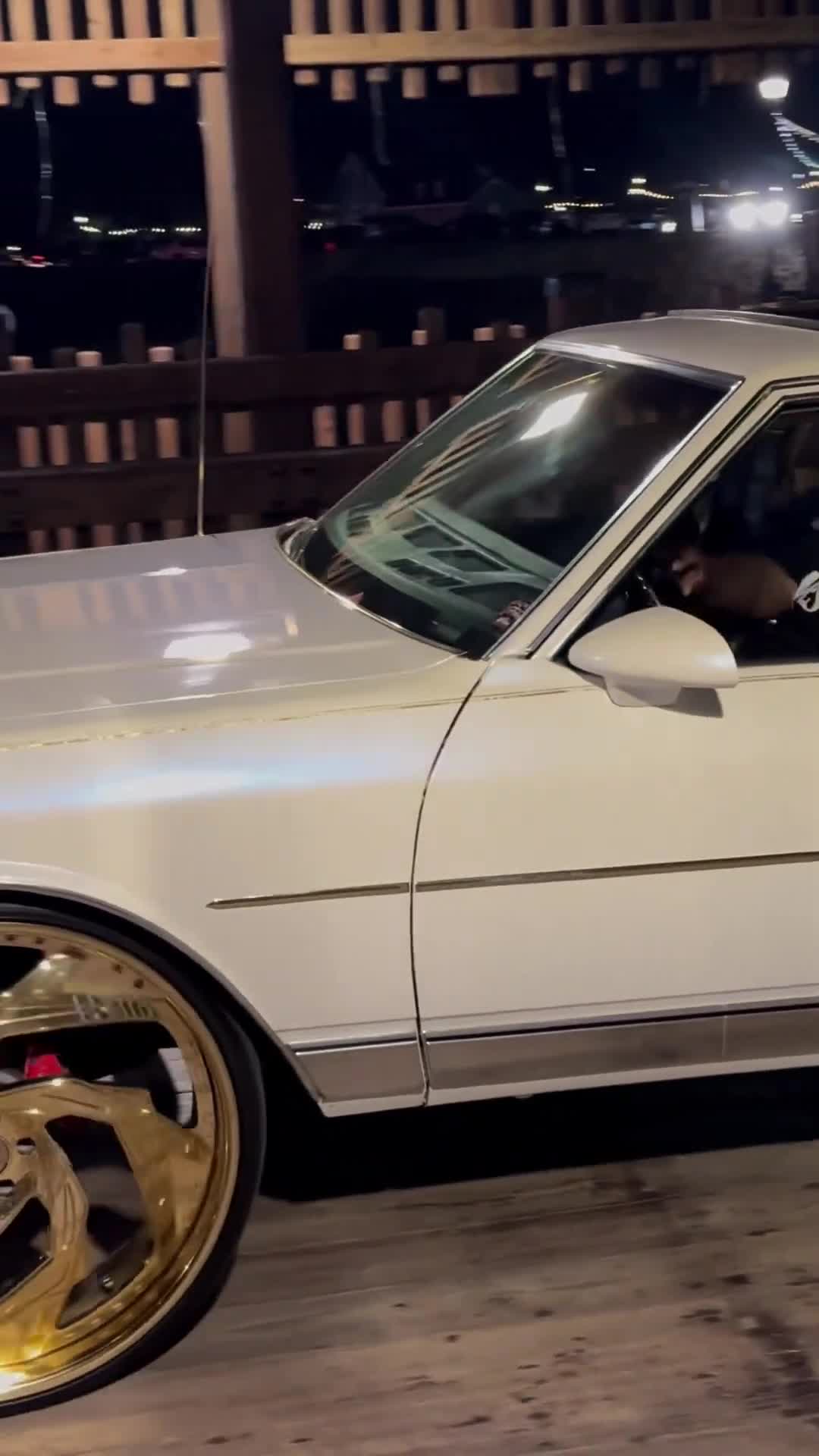 Chevy Box on Gold 30’s Amani Leaving Carshow