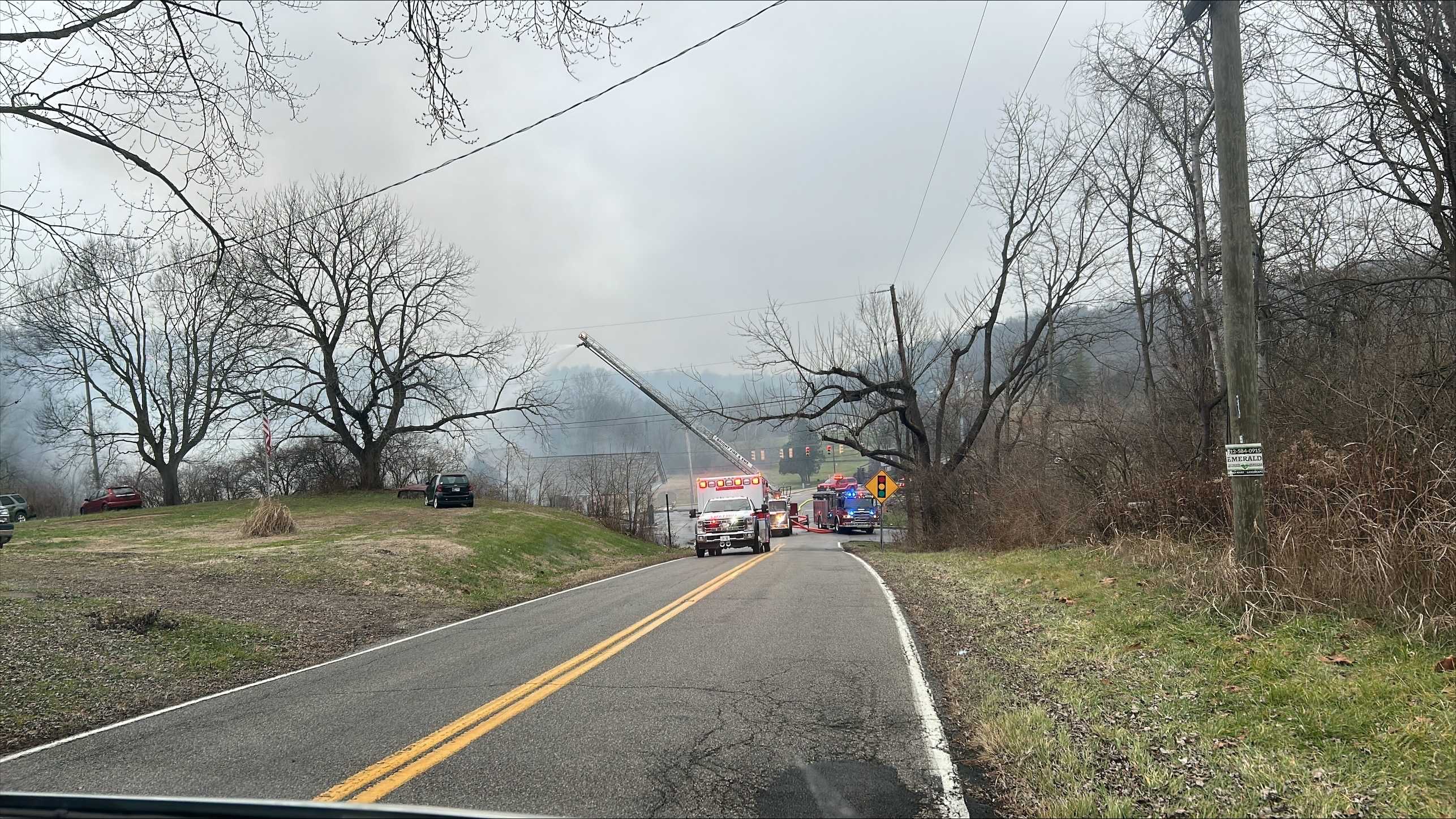 Emergency crews rush to scene of fire at businesses in Dearborn County